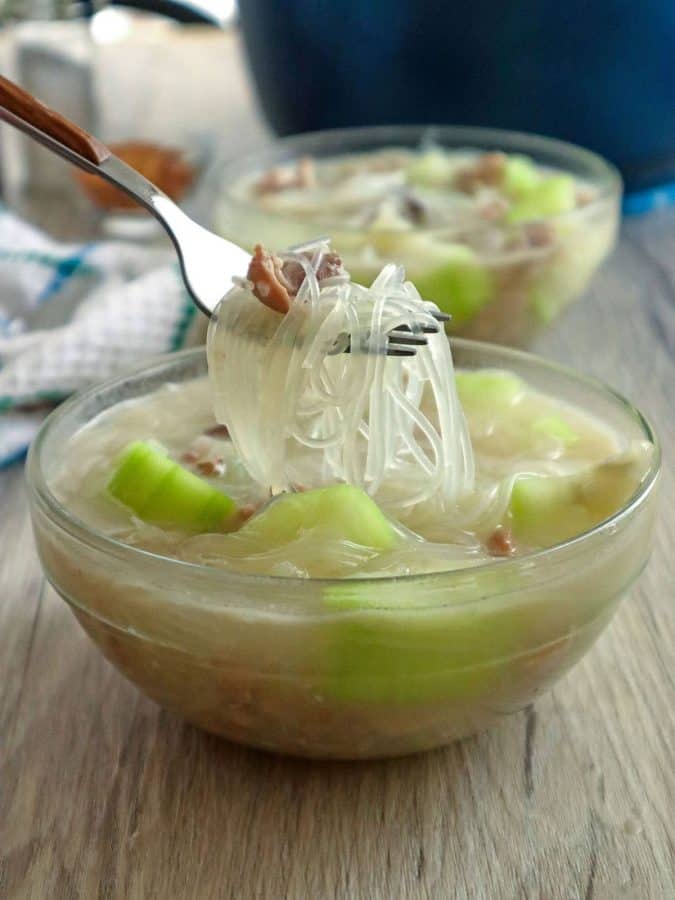 Sotanghon at Upo Soup with Chicken - Kawaling Pinoy