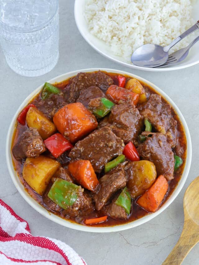 Beef Mechado (Mitsado) - Kawaling Pinoy