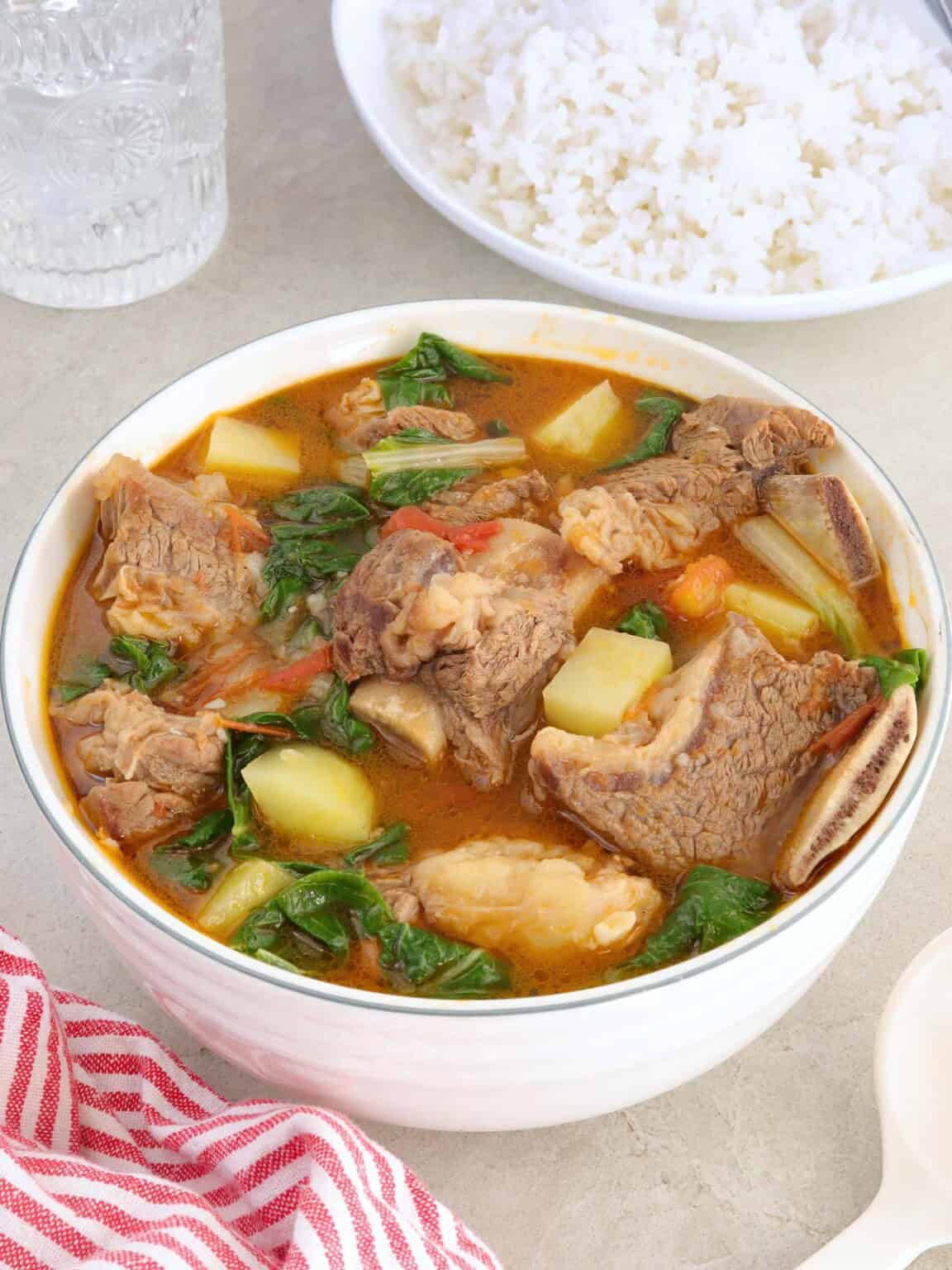 Beef Potato and Pechay Soup - Kawaling Pinoy