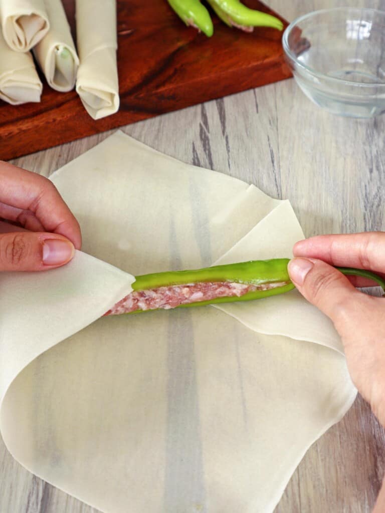 Dynamite Lumpia with Ground Pork Filling - Kawaling Pinoy