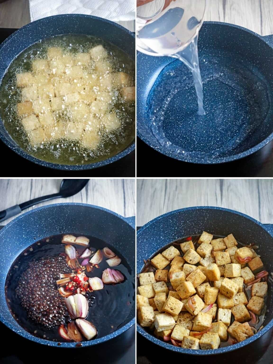 Lugaw at Tokwa (Filipino Rice Congee and Tofu) - Kawaling Pinoy