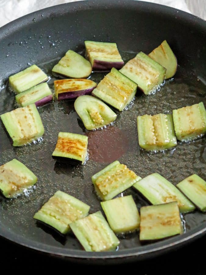 Ginataang Talong (Eggplant in Coconut Sauce) - Kawaling Pinoy