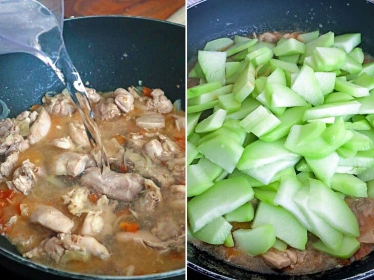Ginisang Sayote with Chicken - Kawaling Pinoy