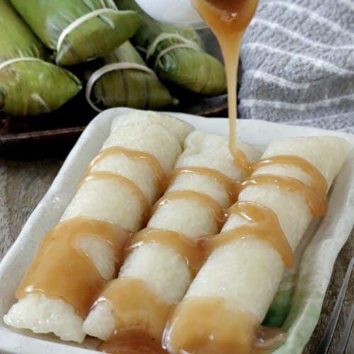 Suman Malagkit with Coconut Caramel Sauce - Kawaling Pinoy