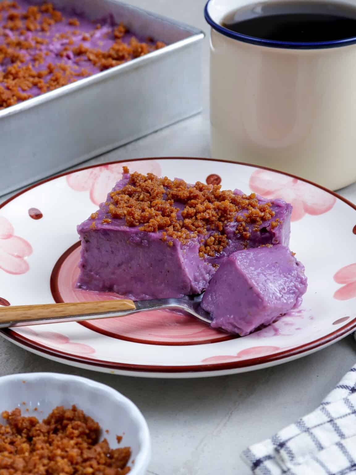 Ube Maja Blanca (Purple Yam Coconut Pudding) - Kawaling Pinoy