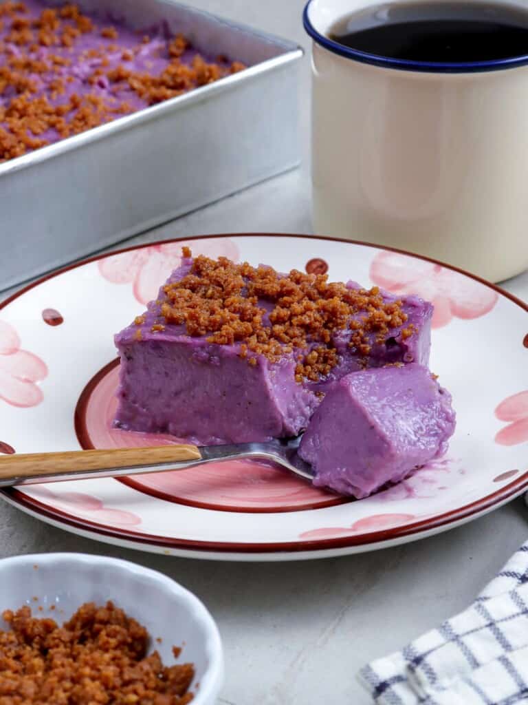 Ube Maja Blanca (Purple Yam Coconut Pudding) - Kawaling Pinoy