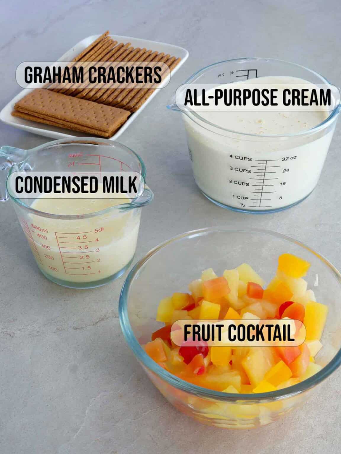 Fruit Cocktail Graham Float - Kawaling Pinoy - Street Food Spectacle