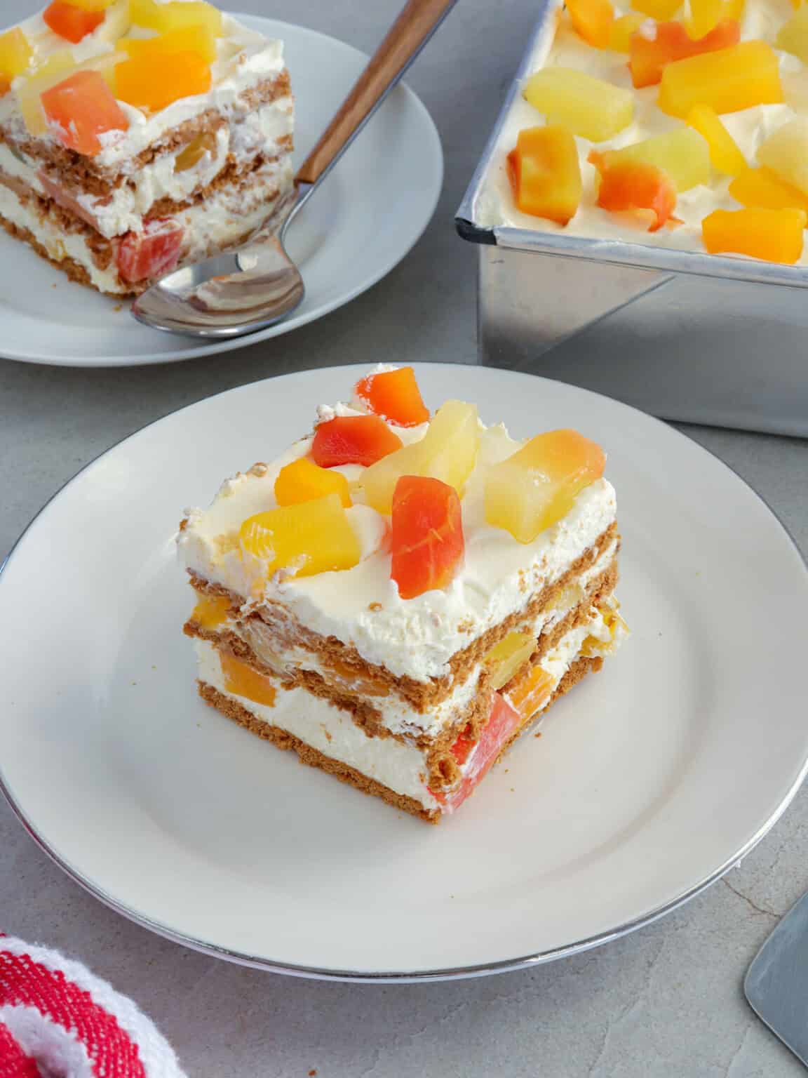 Fruit Cocktail Graham Float - Kawaling Pinoy