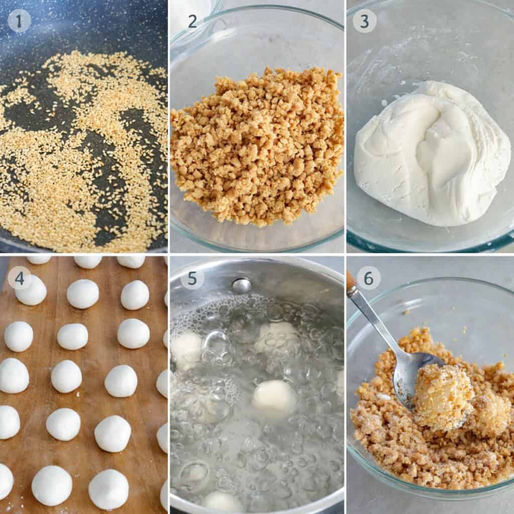 Sticky Rice Balls with Peanuts - Kawaling Pinoy