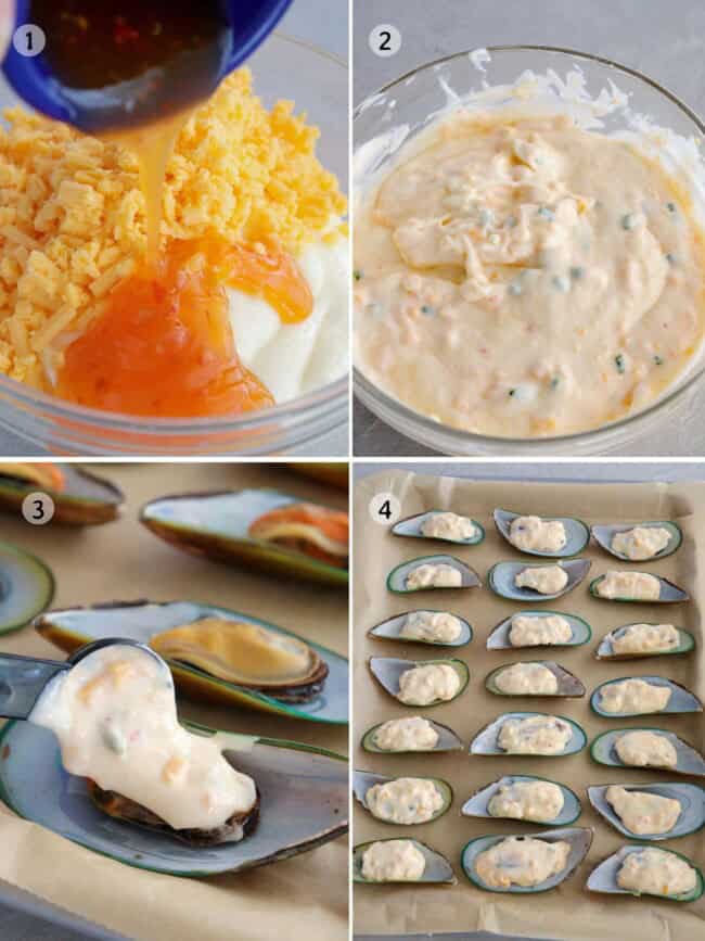 Baked Tahong with Sweet Chili-Mayo Topping - Kawaling Pinoy