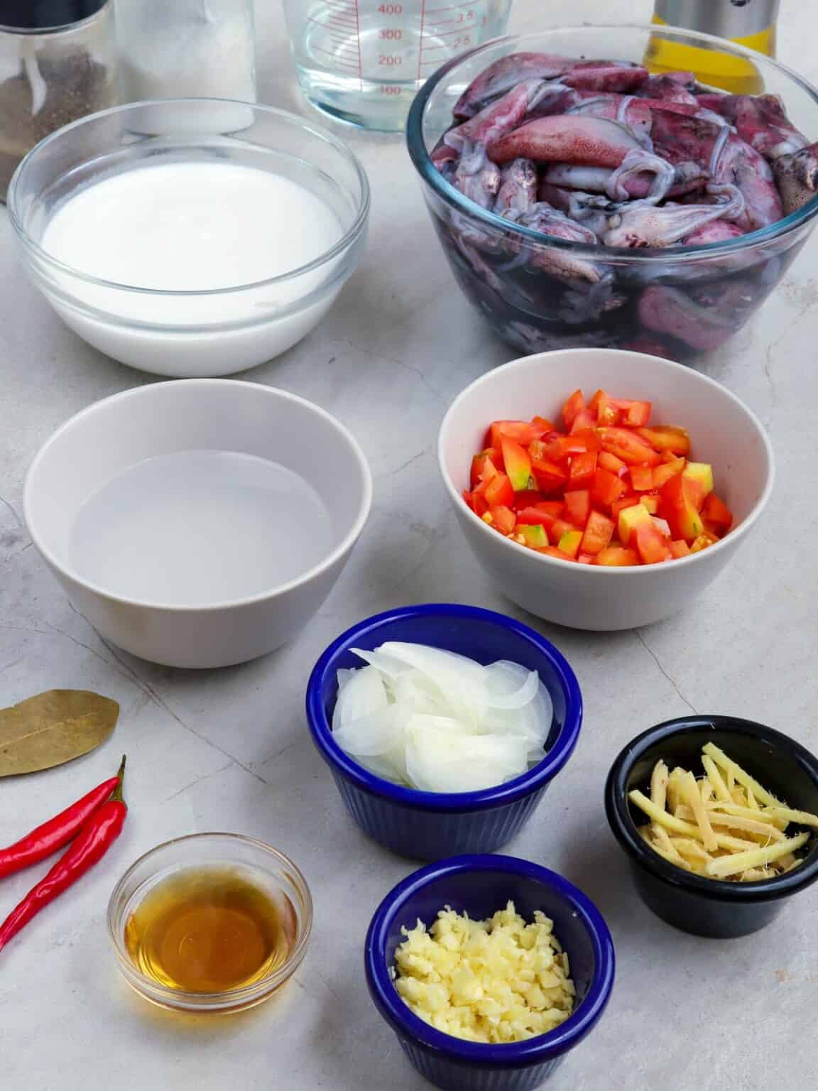 Adobong Pusit sa Gata - Kawaling PInoy