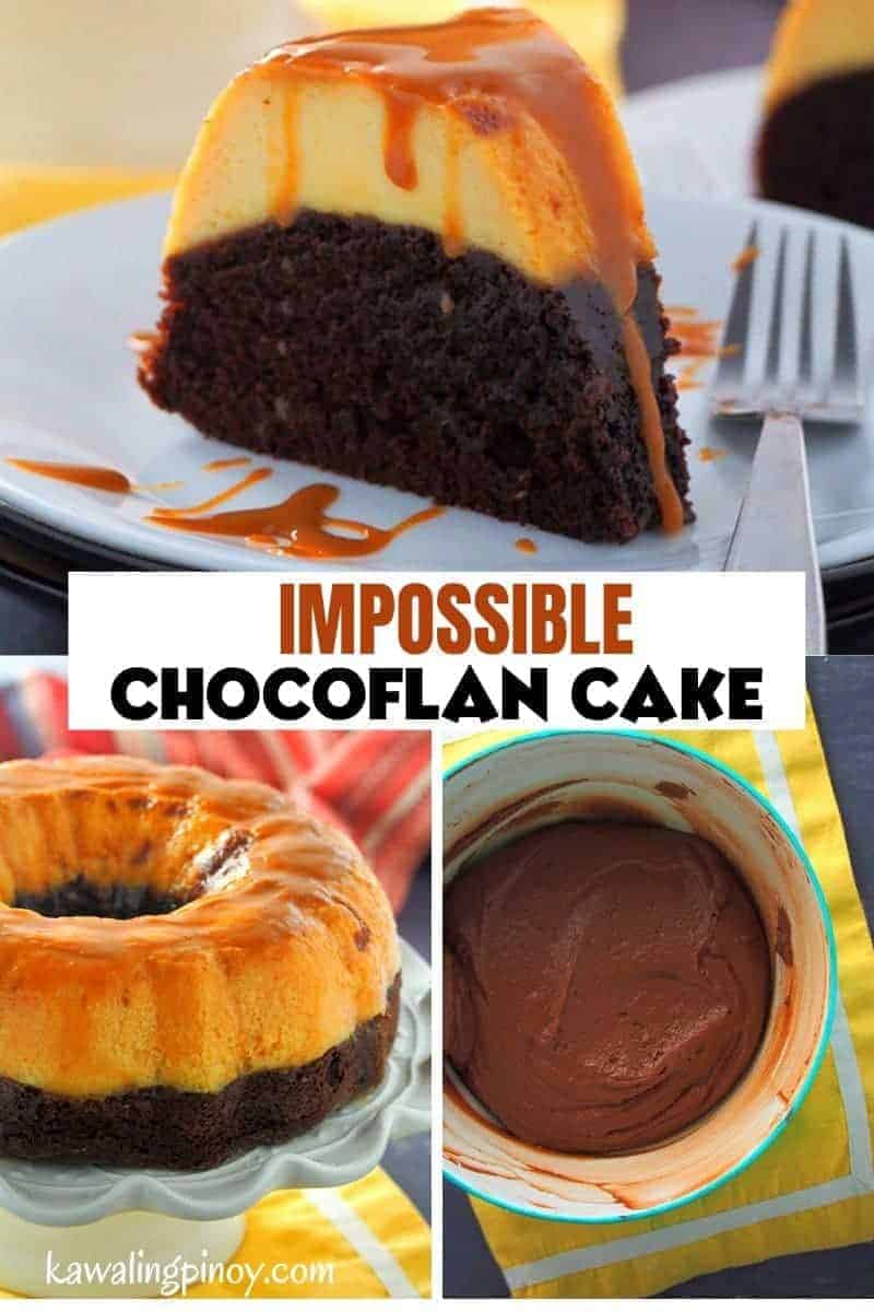 Impossible Chocolate Flan Cake - Kawaling Pinoy