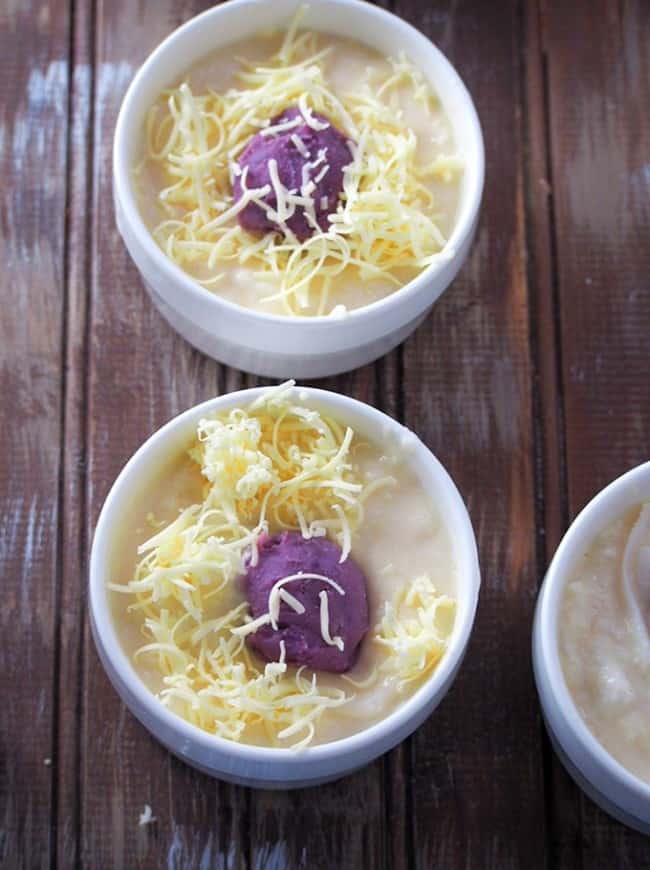 Cheesy Ube Cassava Cake (Cassaube Cake) - Kawaling Pinoy