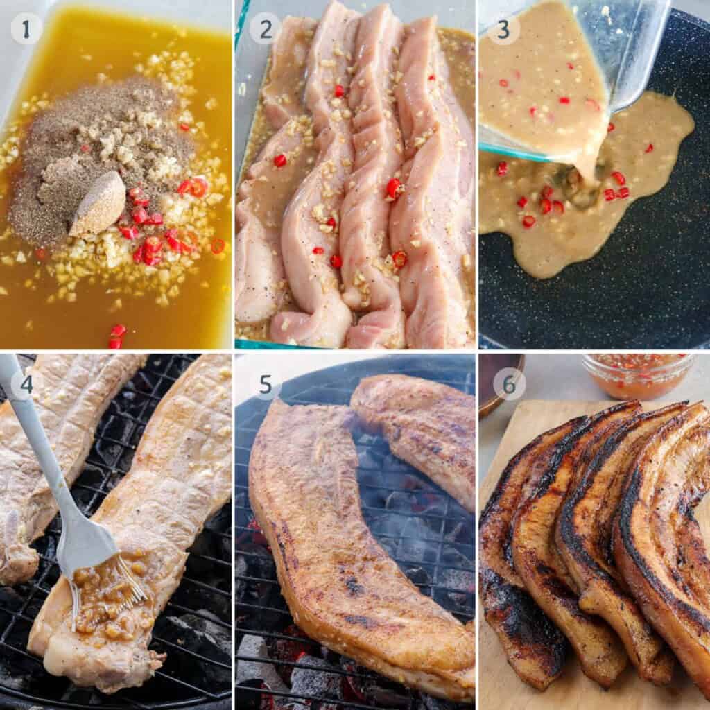 Inihaw na Liempo (Filipino-style Grilled Pork Belly) - Kawaling Pinoy