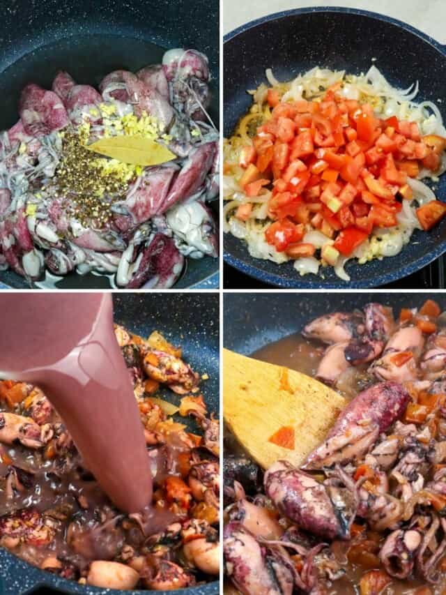 Ginisang Pusit (Squid with Tomatoes) - Kawaling Pinoy