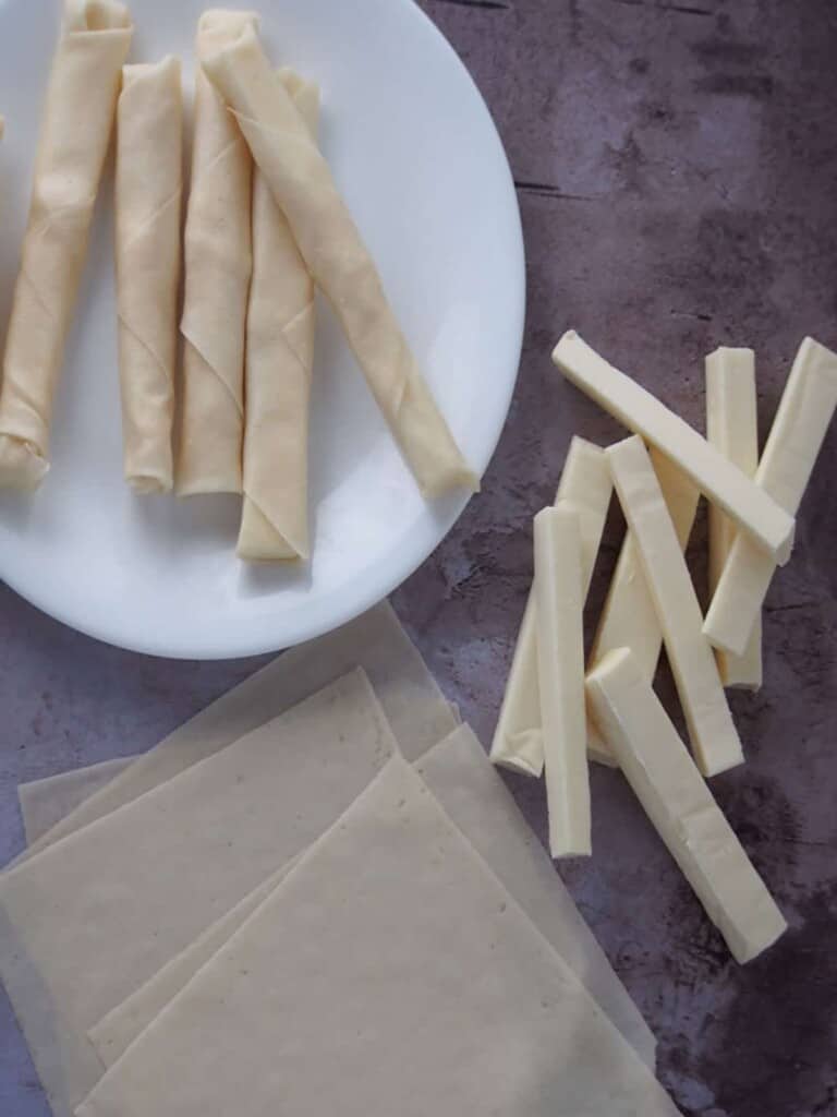 Spring Roll Cheese Sticks (Fried or Baked) - Kawaling Pinoy
