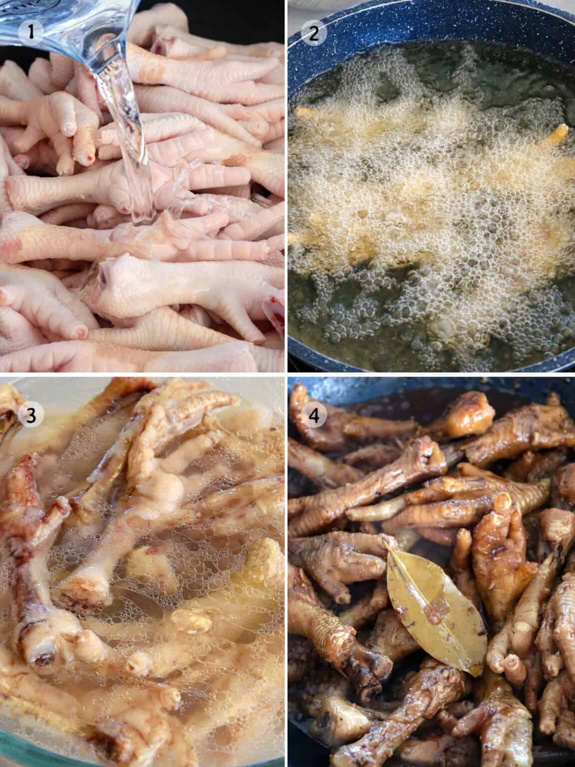 Adobong Paa nang Manok (Chicken Feet Adobo) - Kawaling Pinoy