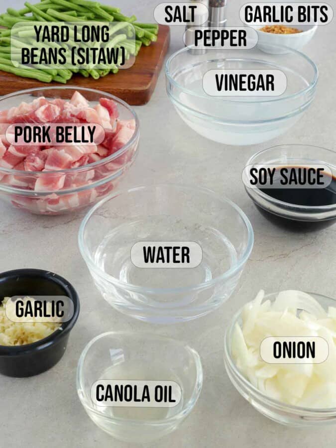 Adobong Sitaw with Pork Belly - Kawaling Pinoy