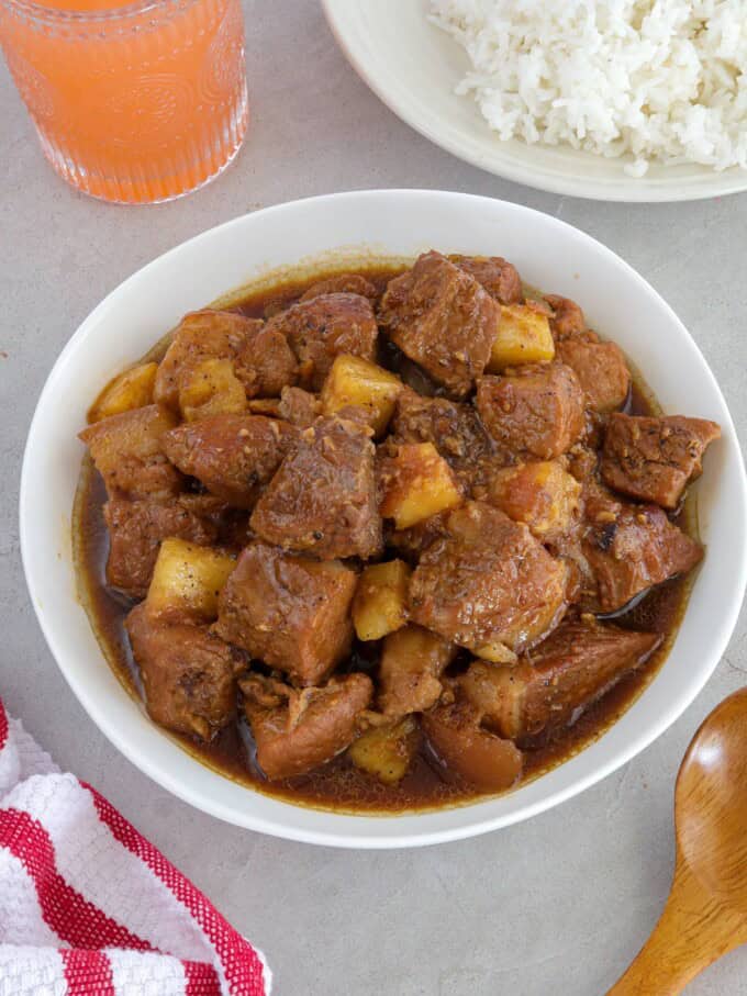 Pork Adobo with Pineapple - Kawaling Pinoy